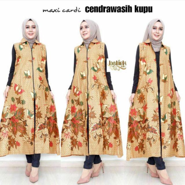 Jual Long Cardi Outer Batik/CARDIGAN BATIK/OUTER BATIK/ATASAN BATIK ...