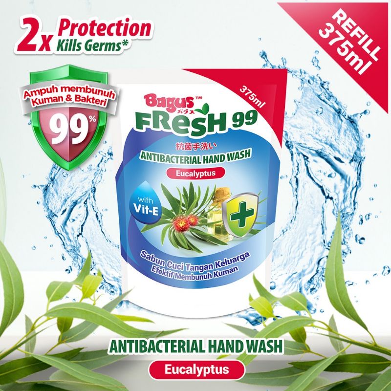 Jual Sabun Cuci Tangan Bagus Fresh 99 Anti Bakterial Hand Wash Pouch ...