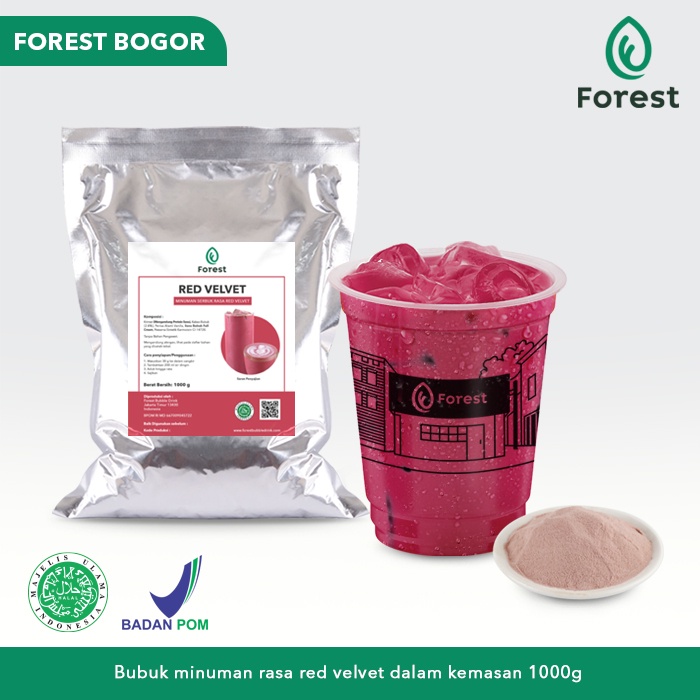 Jual FOREST Bubuk Minuman Rasa RED VELVET Powder 1000g - Forest ...