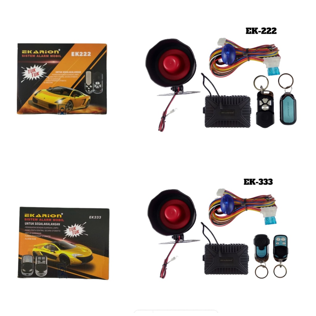 Jual Alarm Mobil EK222 EK333 Sliding 4 Tombol Tuk-Tuk Premium Universal ...