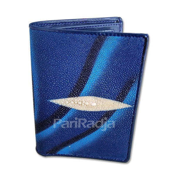 Jual Dompet Kulit Ikan Pari Asli Gradasi Warna Biru - Dompet Kulit Ikan ...