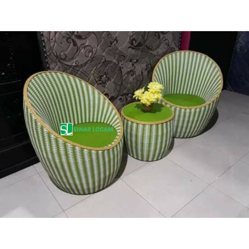 Jual kursi tera rotan/rattan sintetis (model gentongan) | Shopee Indonesia