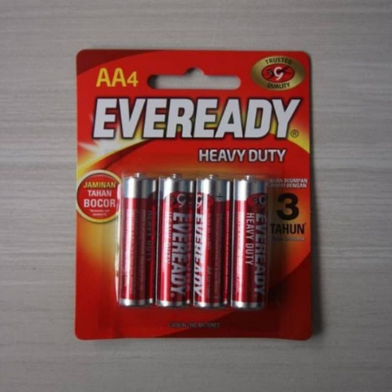 Jual Baterai Eveready Merah Heavy Duty AA Dan AAA isi 4 Pcs | Shopee Indonesia