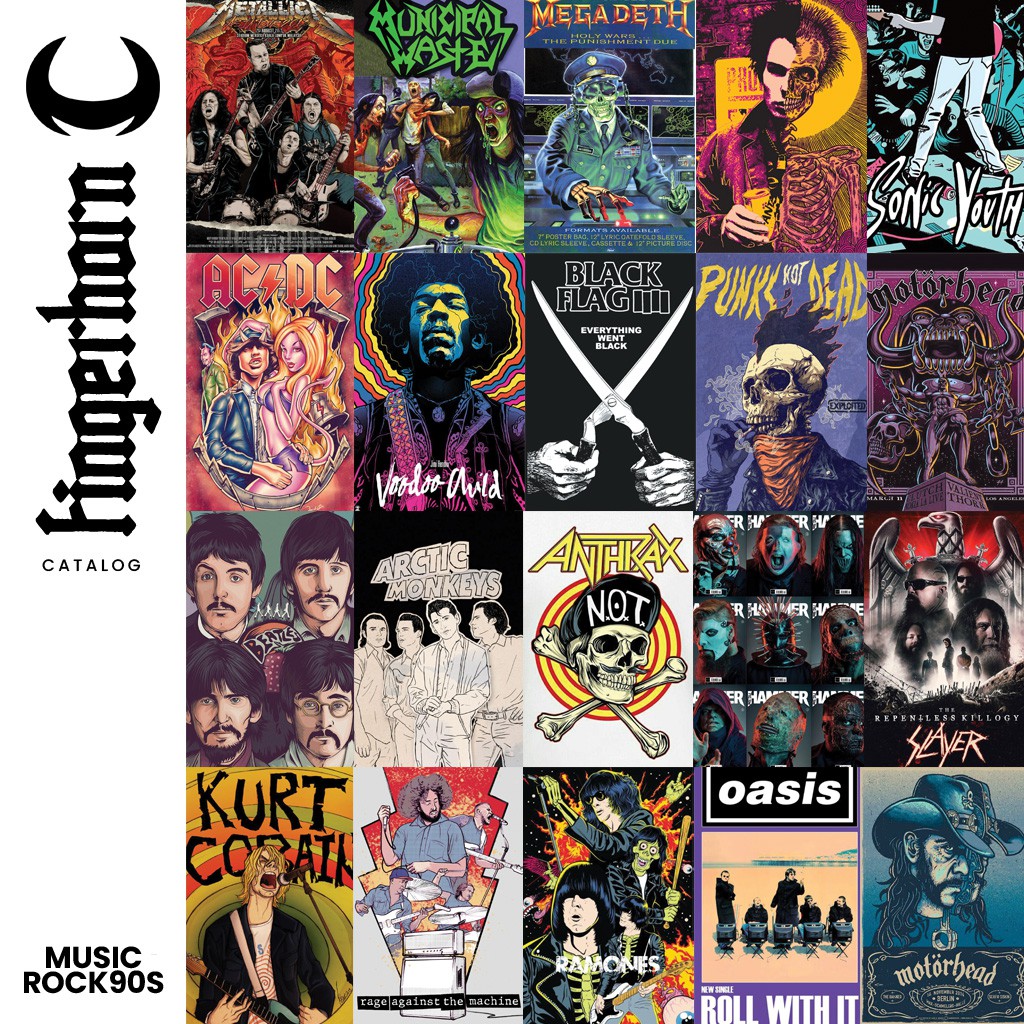 Jual POSTER DINDING ( BAND ROCK 90S ) VII | Shopee Indonesia