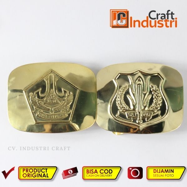 Jual Kepala Bangkol Brasso Kopel Security Satpam Kepala sabuk LOGAM ...