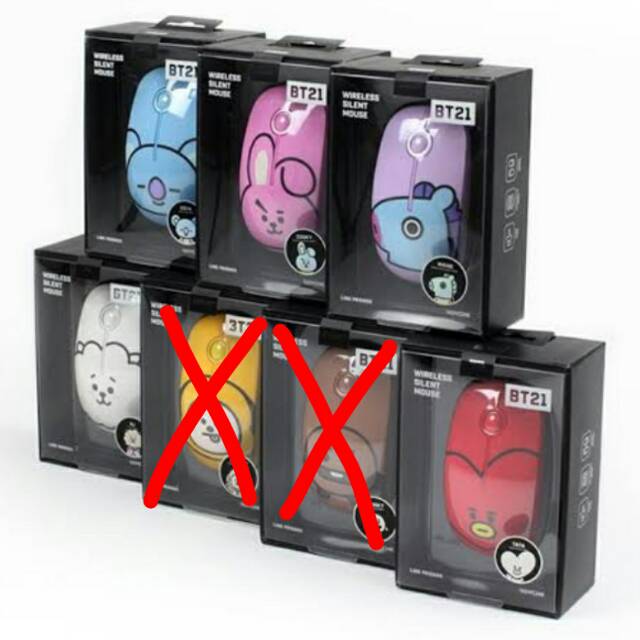 Jual BT21 Official Wireless Silent Mouse Royche (Ready Stock) | Shopee ...