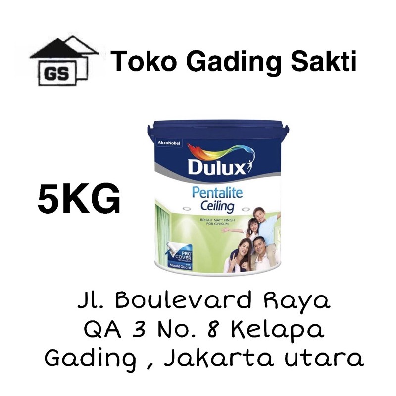 Jual Dulux Pentalite Ceiling (White) Galon 5KG | Shopee Indonesia