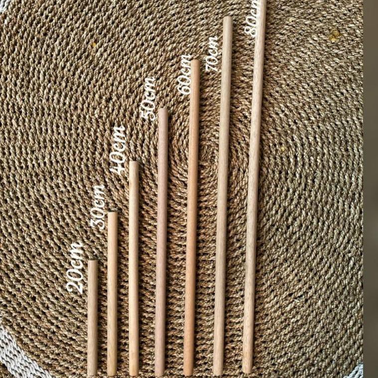 Jual READY kayu ramin atau kayu macrame dowel 60CM-100CM | Shopee Indonesia