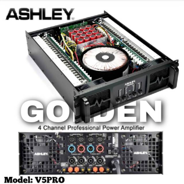 Jual Power Ashley V5PRO Original Amplifier Ashley V 5 PRO - 4 Channel ...