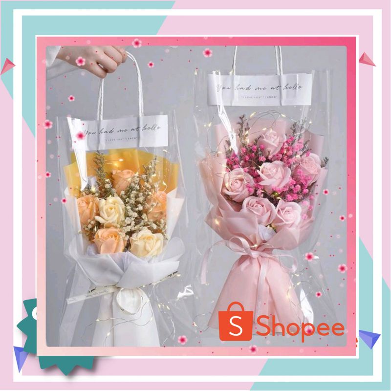 Jual kantong bunga transparan 3ukuran /pc | Shopee Indonesia