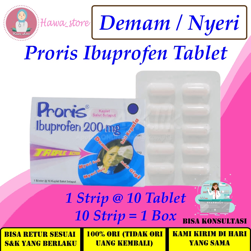 Jual Proris Kaplet 1 Strip Isi 10 Tablet / Obat Penurun Demam Panas ...