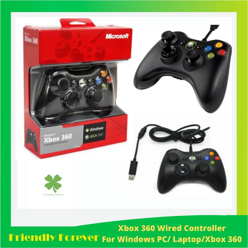 Jual Xbox 360 Wired Controller Joystick Stick Stik Gamepad Windows PC ...