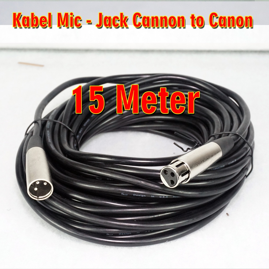 Jual Kabel Mic 15 M Canon to Canon Kabel Microphone 15 Meter Female to ...