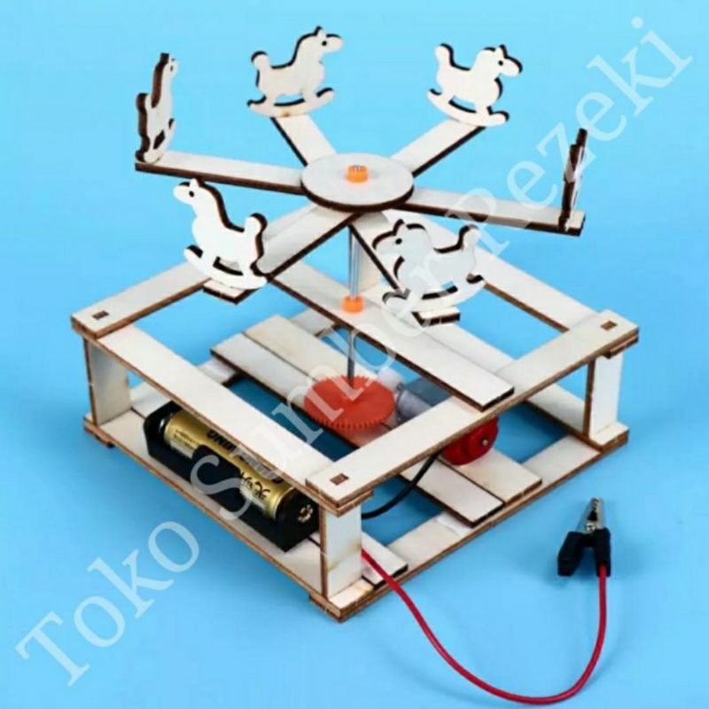 Jual Komidi Putar DIY Kayu Komedi Kincir Merry Go Round Science ...