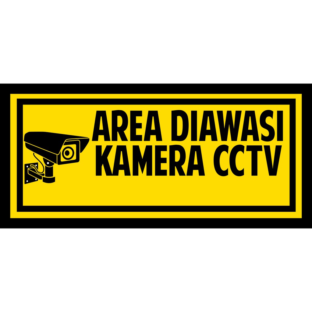Jual Sticker CCTV Untuk Dirumah atau Kantor Bahan Vinyl | Shopee Indonesia