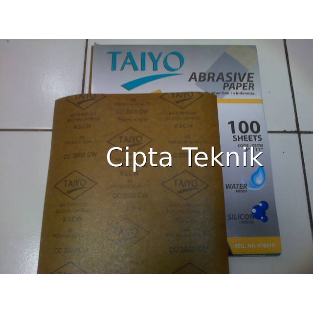 Jual Amplas Kertas Taiyo Grit 2000 KSCW Abrasive Sand Paper Waterproof ...