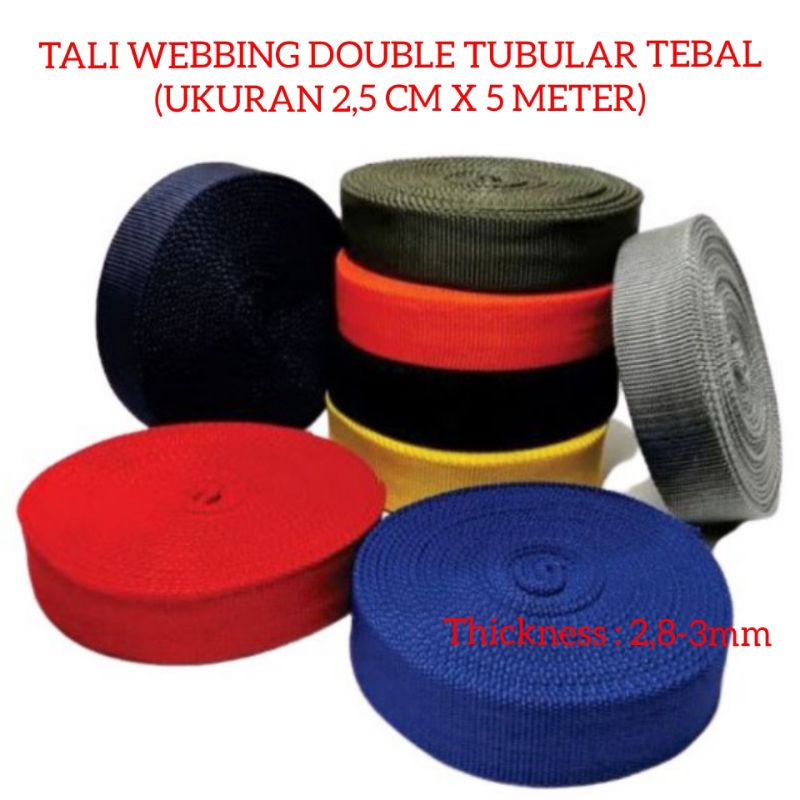 Jual Tali webbing Double Tubular per 5 meter | Shopee Indonesia