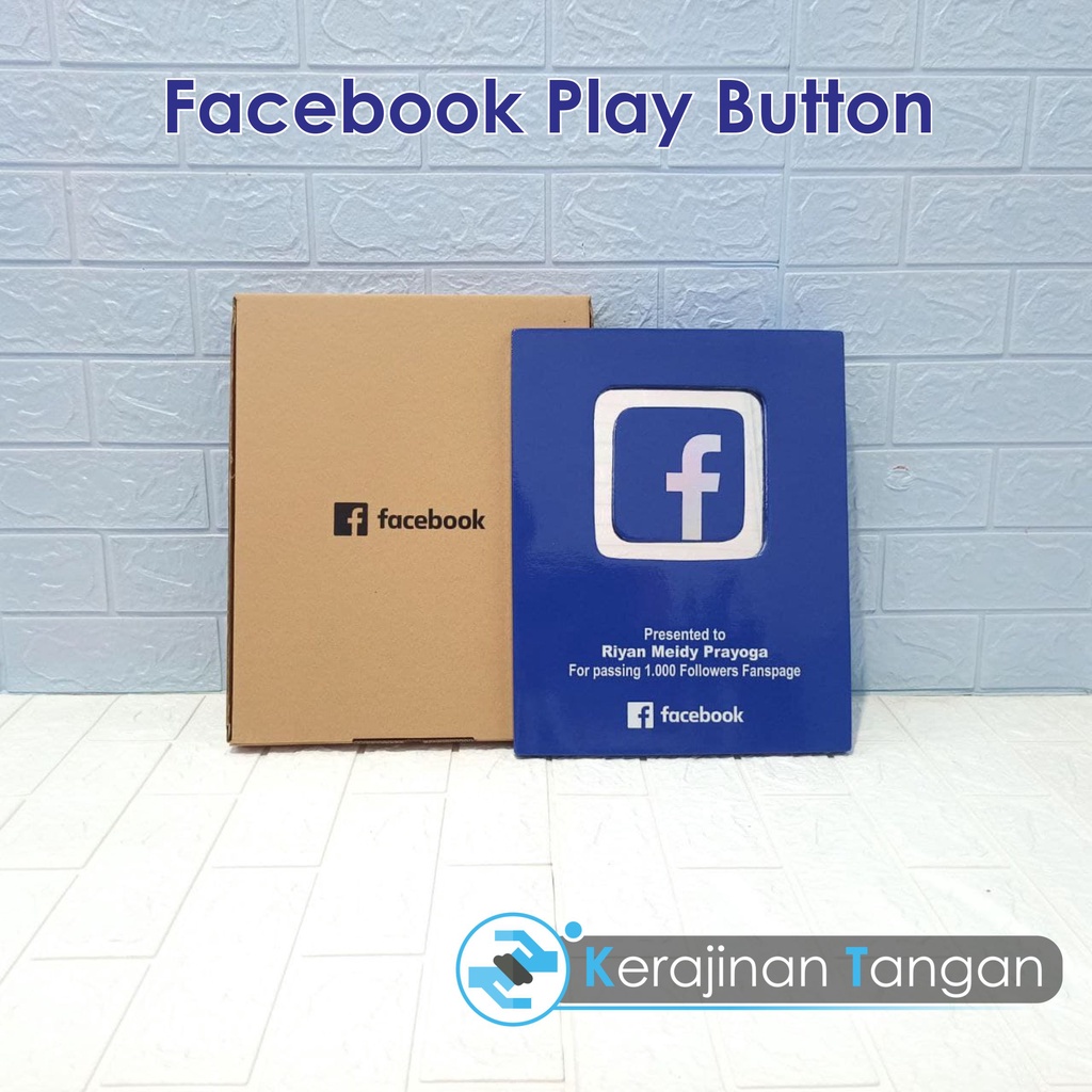 Jual Facebook Play Button Custom Nama | Shopee Indonesia