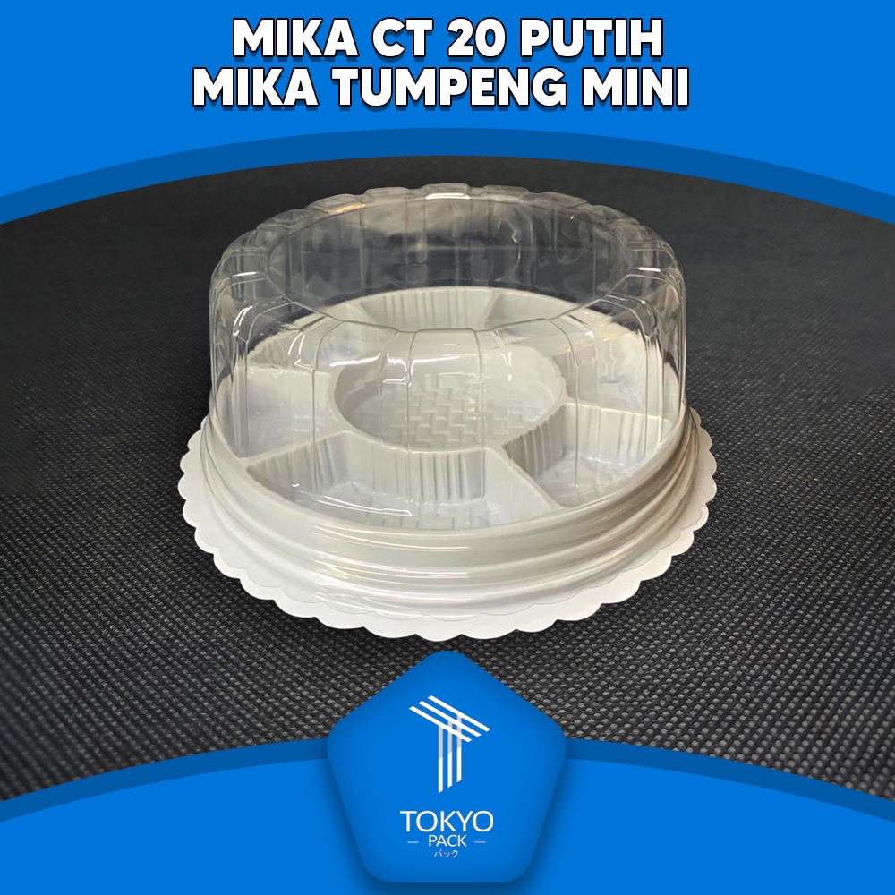 Jual MIKA CAKE TRAY 20 PUTIH - MIKA BULAT - MIKA TUMPENG MINI + TUTUP ...