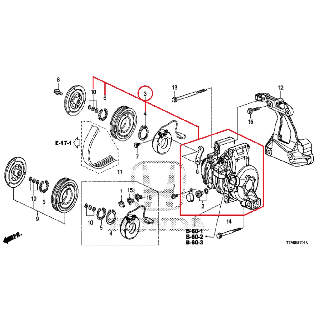 Jual Kompresor Compresor AC HRV 1.5cc 1.8cc 2015-2021 Original | Shopee ...