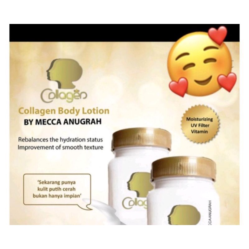 Jual Mecca anugerah collagen body lotion original 100%/pemutih tubuh ...