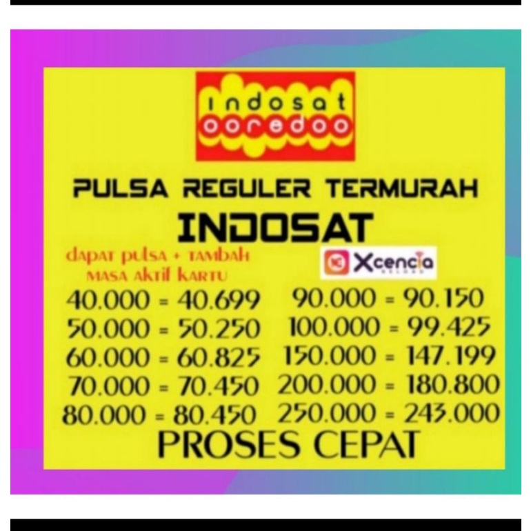 Jual PULSA REGULER INDOSAT 40.000 SAMPAI 250.000 TAMBAH MASA AKTIF ...