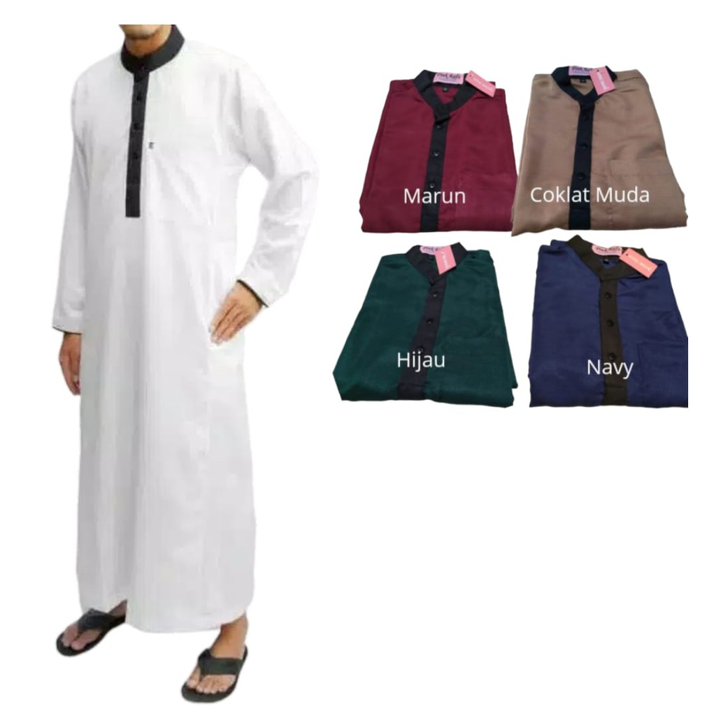 Jual Gamis Pria Jubah Laki-laki bisa Couple Ayah Anak Lengan Panjang ...