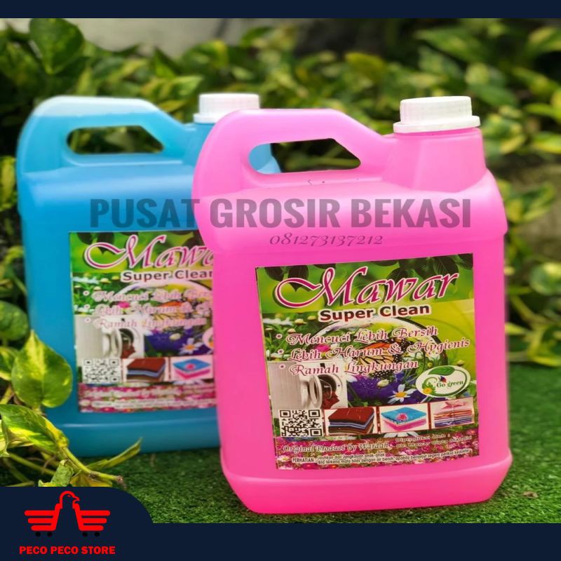 Jual LARIS MANIS Mawar Super Clean Deterjen Cair Galon Ukuran 5 Liter ...