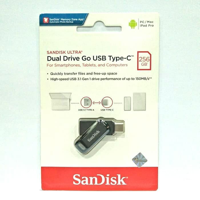 Jual Sandisk Flash disk OTG Type C 16GB / 32GB / 64GB / 128GB / 256GB ...