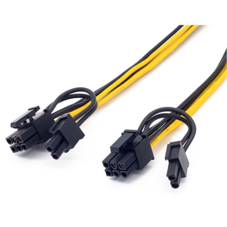 Jual KABEL PCIE 6 PIN TO DUAL 8 PIN 6+2 POWER SPLITTER VGA PCI-E ...