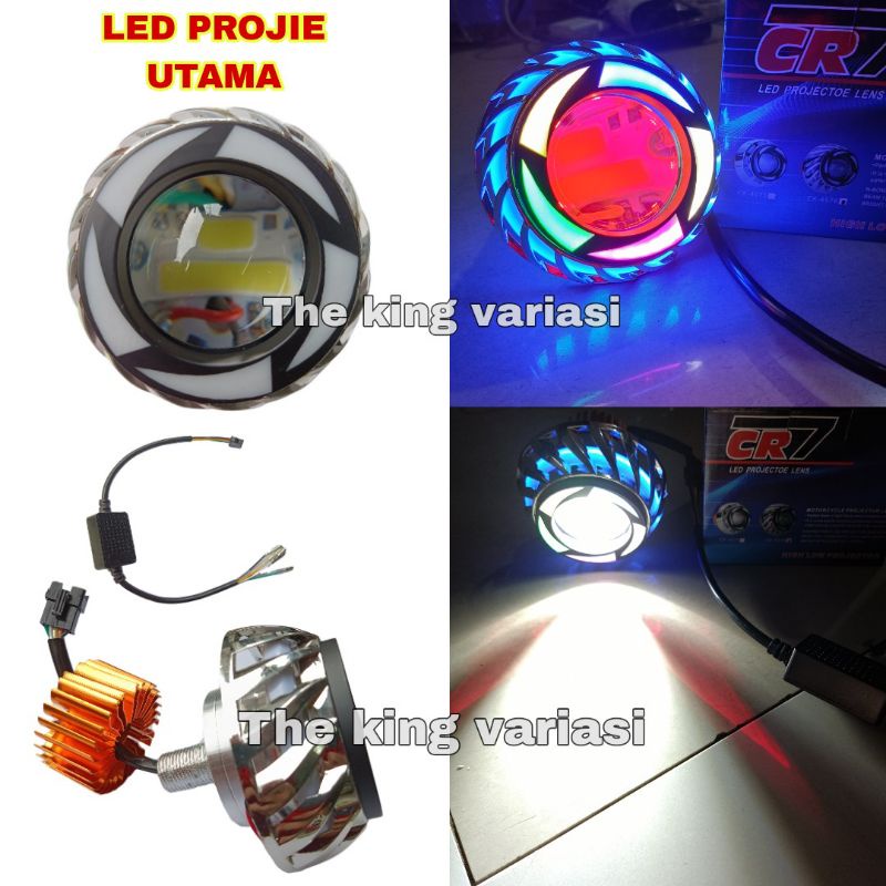Jual LAMPU LED PROJIE/projie projector led angel eyes cr7 putih ...