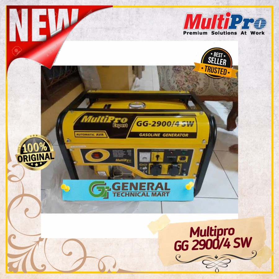 Jual Mesin Genset Bensin gasoline Multipro GG2900/4SW Multipro GG 2900/4 SW | Shopee Indonesia