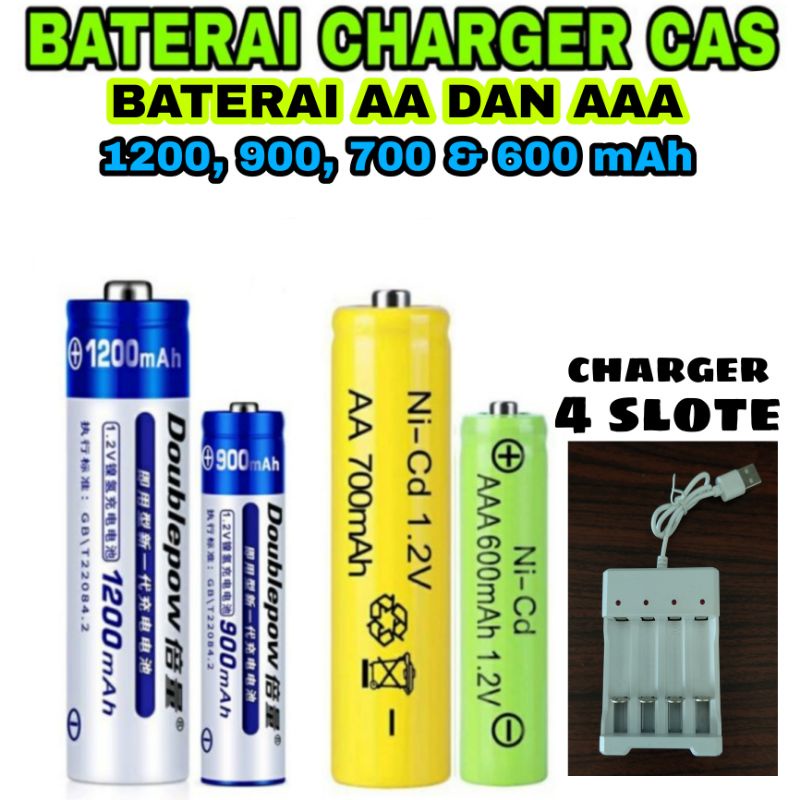 Jual BATERAI CAS AA 1200mAh 900 mAh Doublepow AAA 600mAh 700 mAh ...