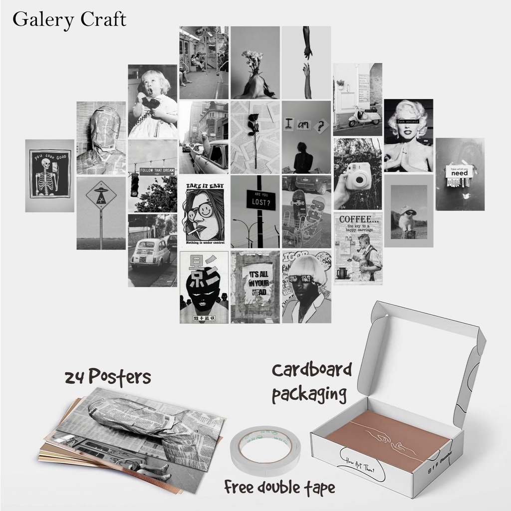 Jual Poster Aesthetic Black White Hitam Putih | Shopee Indonesia