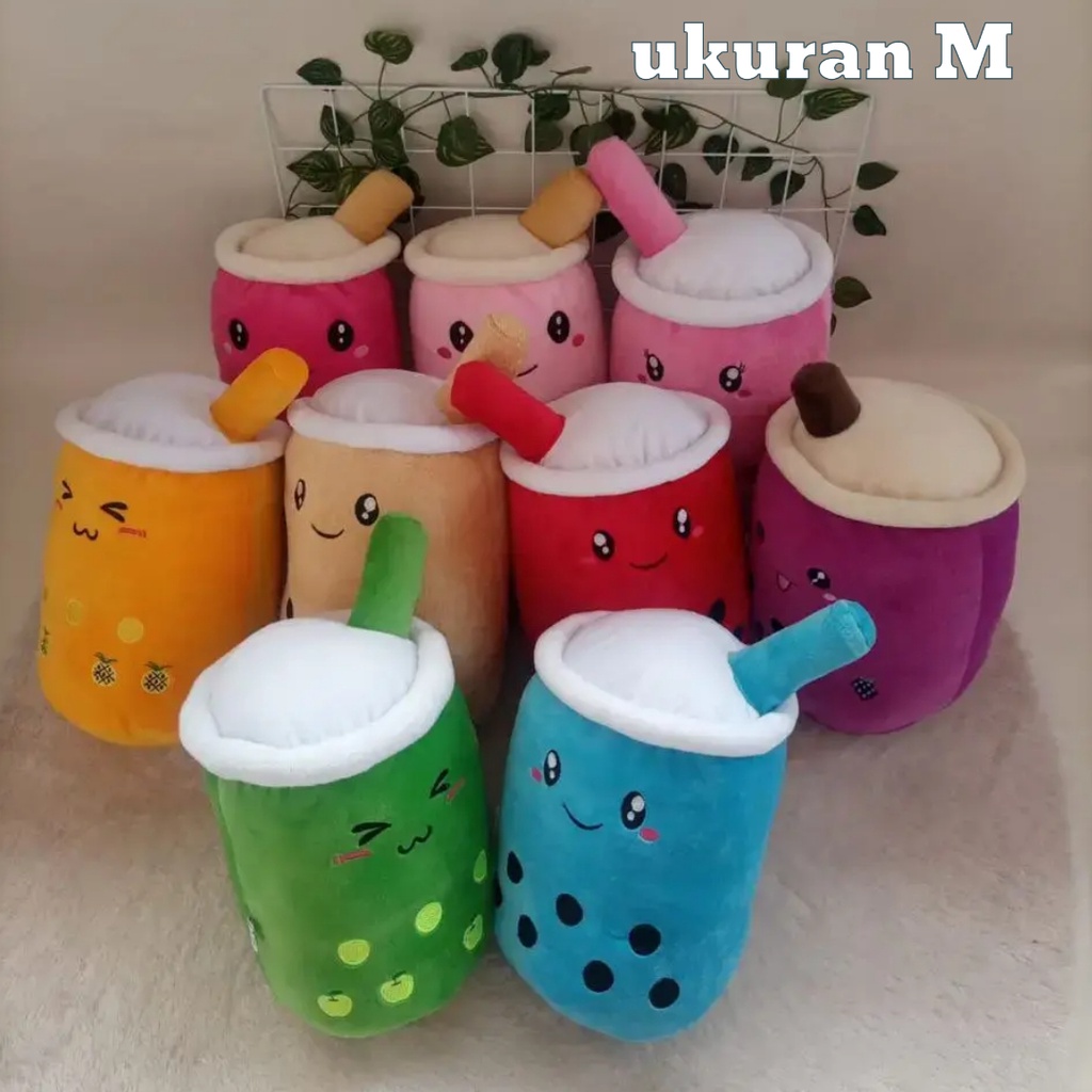 Jual laris boneka boba jumbo murah Ukuran 35cm Boneka Boba Milk Tea ...