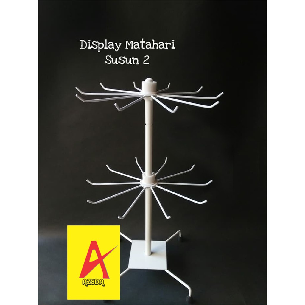 Jual Rak Display Aksesoris Gantungan Matahari 2 Susun display toko 2 ...