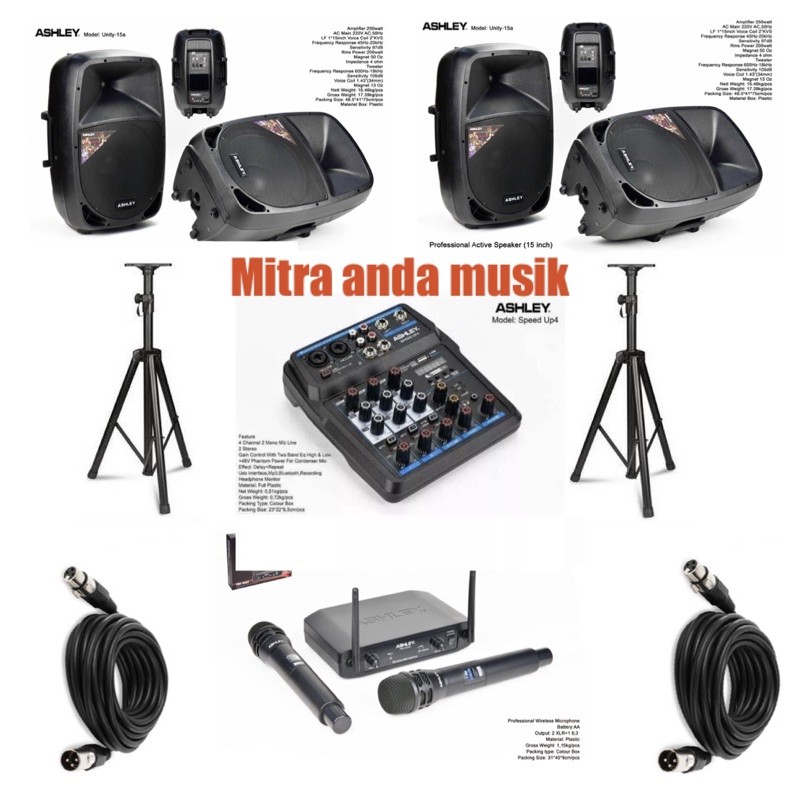 Jual paket sound system murah bagus merk ashley | Shopee Indonesia