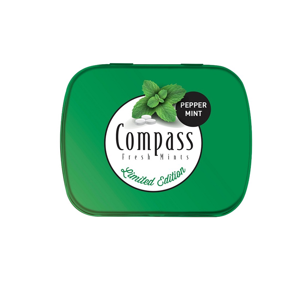 Jual COMPASS FRESH MINT CANDY PEPPERMINT 14gr | Shopee Indonesia