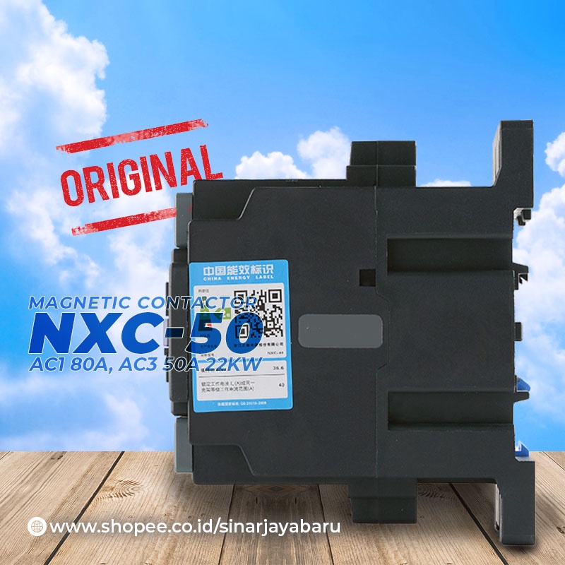 Jual Contactor Kontaktor CHINT NXC-50 NXC50 24V 36V 48V 110V 220V 400V ...