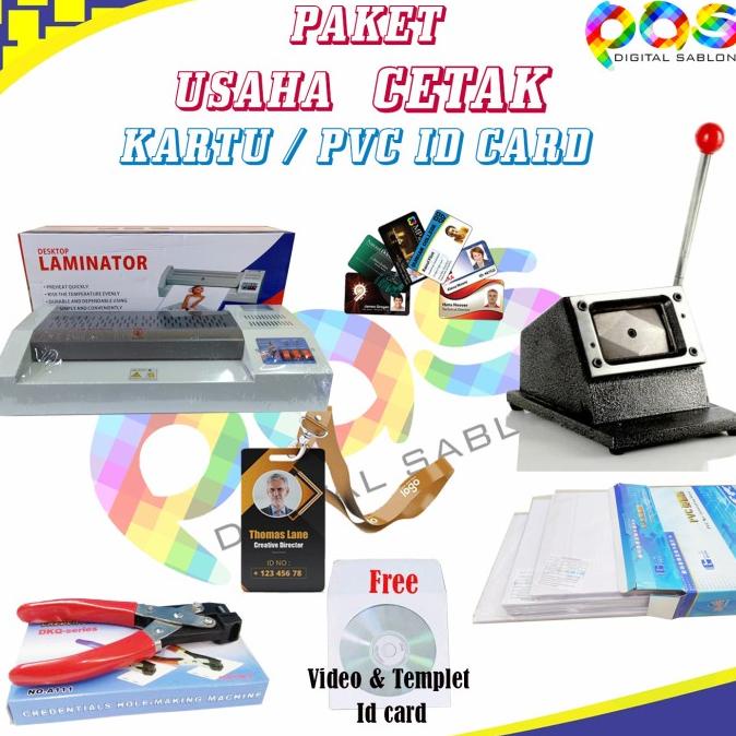 Jual Paket Cetak Kartu Id Card (Pvc Id Card, Pembolong, Plong ...