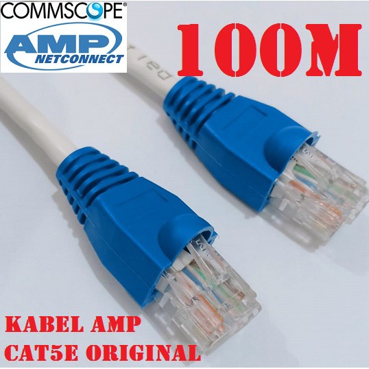 Jual Kabel LAN Cat5 100M UTP AMP Commscope Original Siap Pakai 100 ...