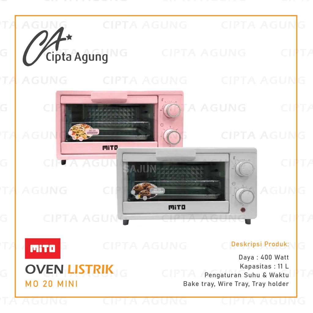 Jual MITO OVEN LISTRIK MINI MITO MO 20 KAPASITAS 11 L MO20 MO-20 LOW WATT | Shopee Indonesia
