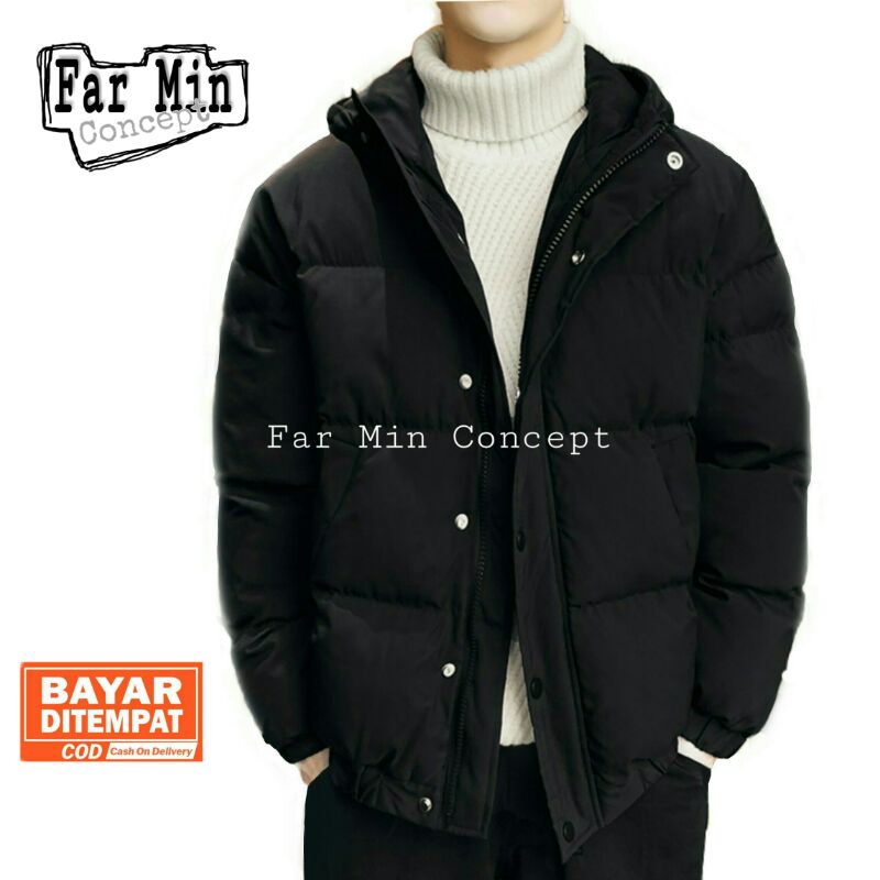 Jual Jaket Winter Tebal Pria Hoodie Musim Dingin Model Gelembung ...