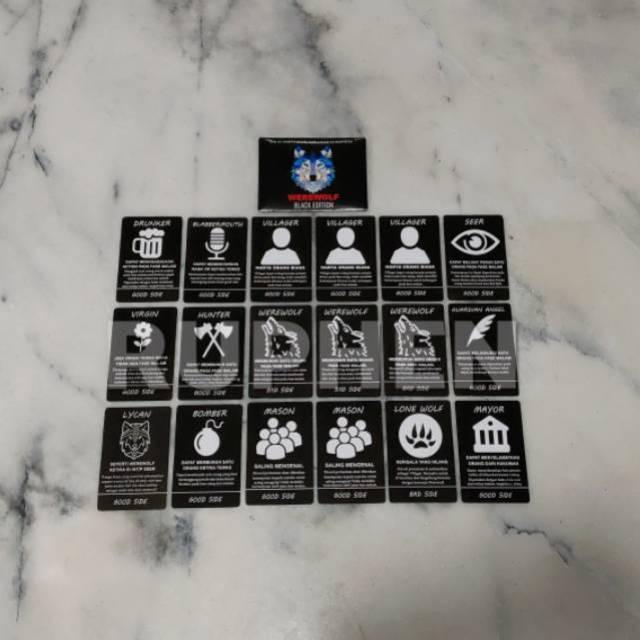 Jual Kartu Werewolf / Mafia Card Game Simplicity Pack - 18 Cards / 9 ...