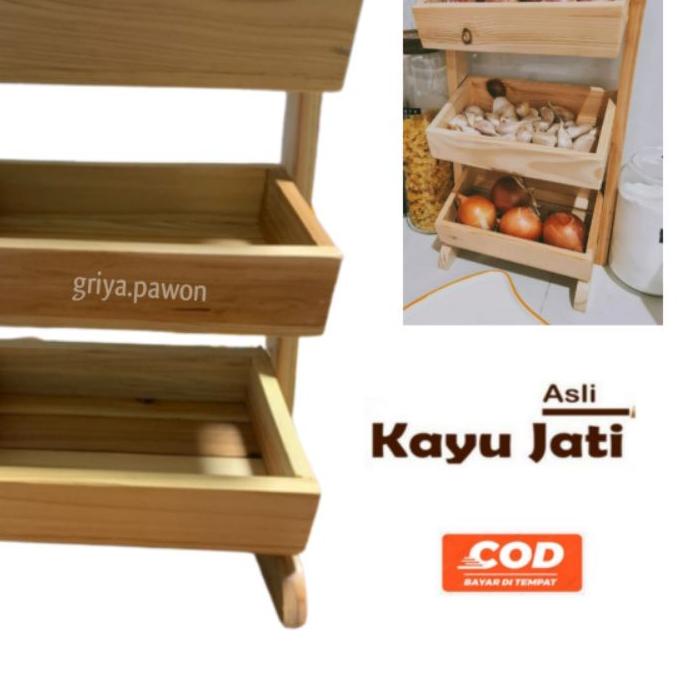 Jual Best - Rak bawang rak susun serbaguna rak sayur rak buah rak bumbu ...