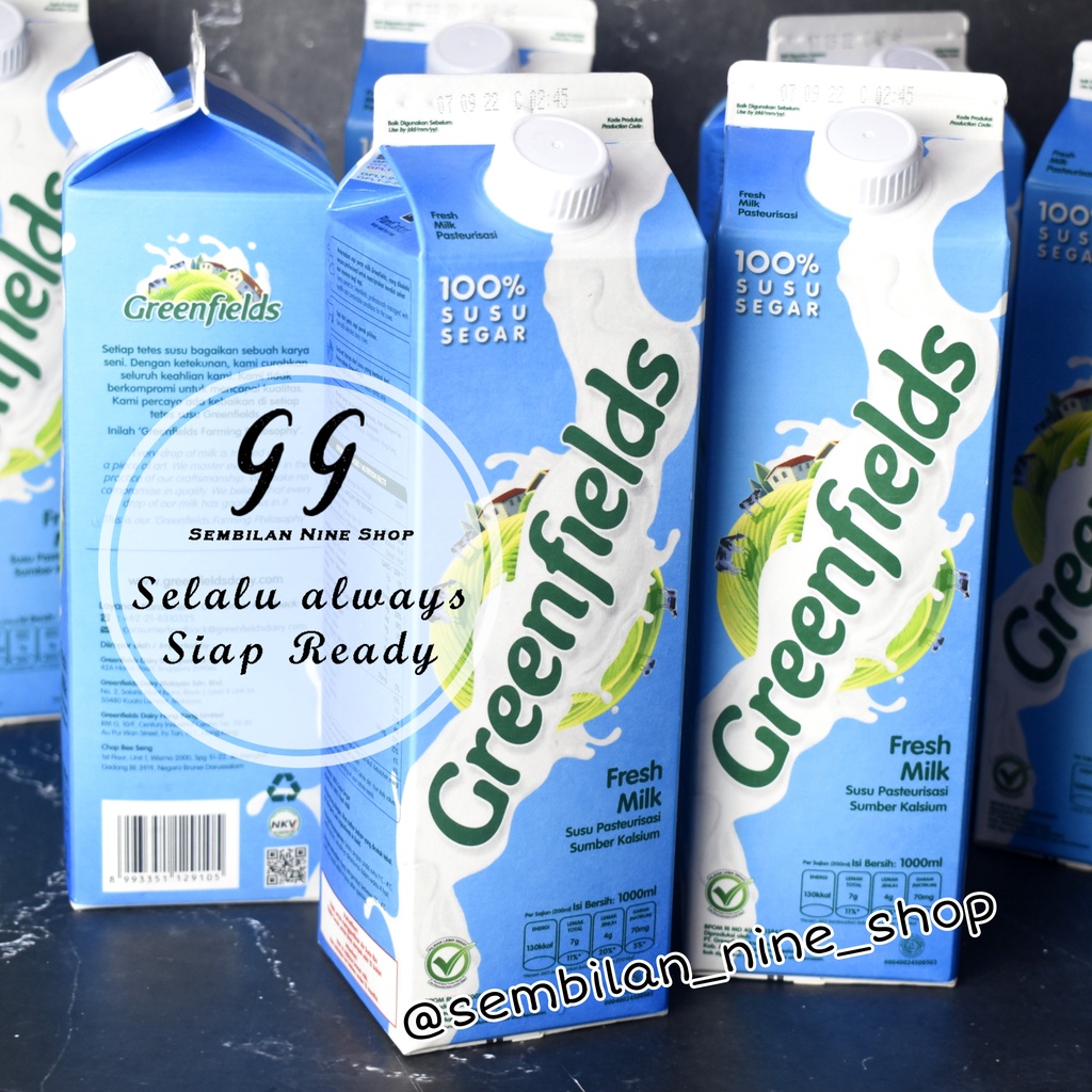 Jual Susu GREENFIELDS FRESH MILK 1 Liter Green Field Greenfield Susu ...