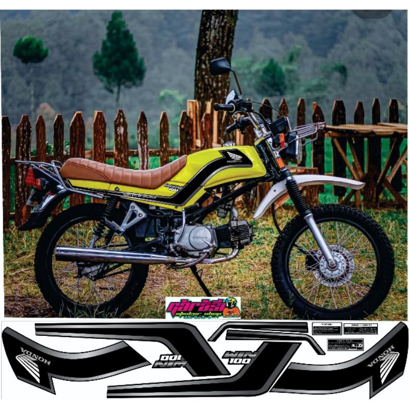 Jual sticker striping honda win semi trail kuning v1 | Shopee Indonesia