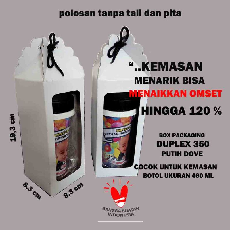 Jual Box/dus putih unik untuk packaging tumbler/botol 460 ml | Shopee ...