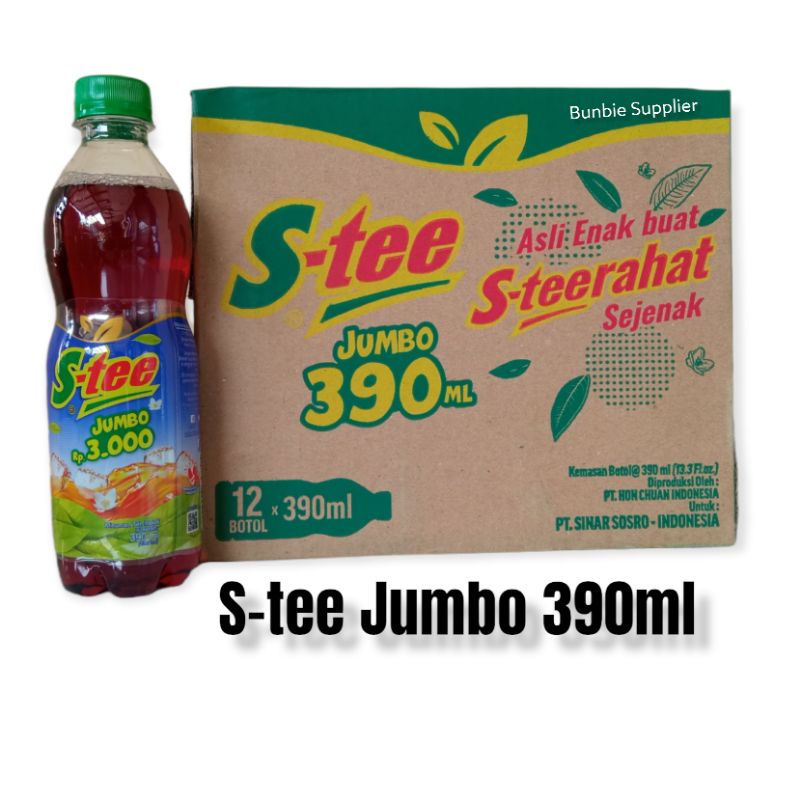 Jual S-tee Stee Minuman Teh Botol 390ml isi 12btl (KARTON) | Shopee ...