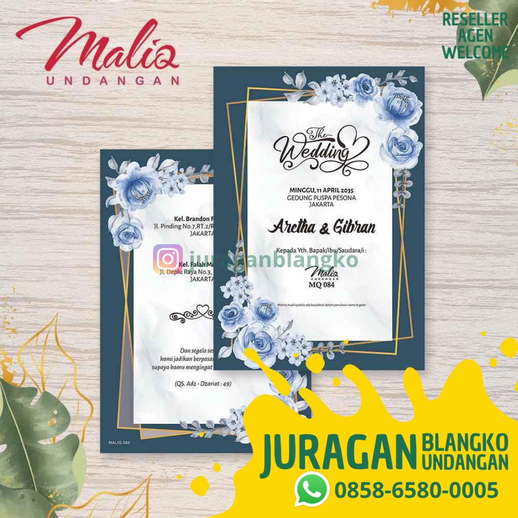 Jual BLANGKO UNDANGAN MURAH MALIQ 84 JURAGAN BLANGKO | Shopee Indonesia